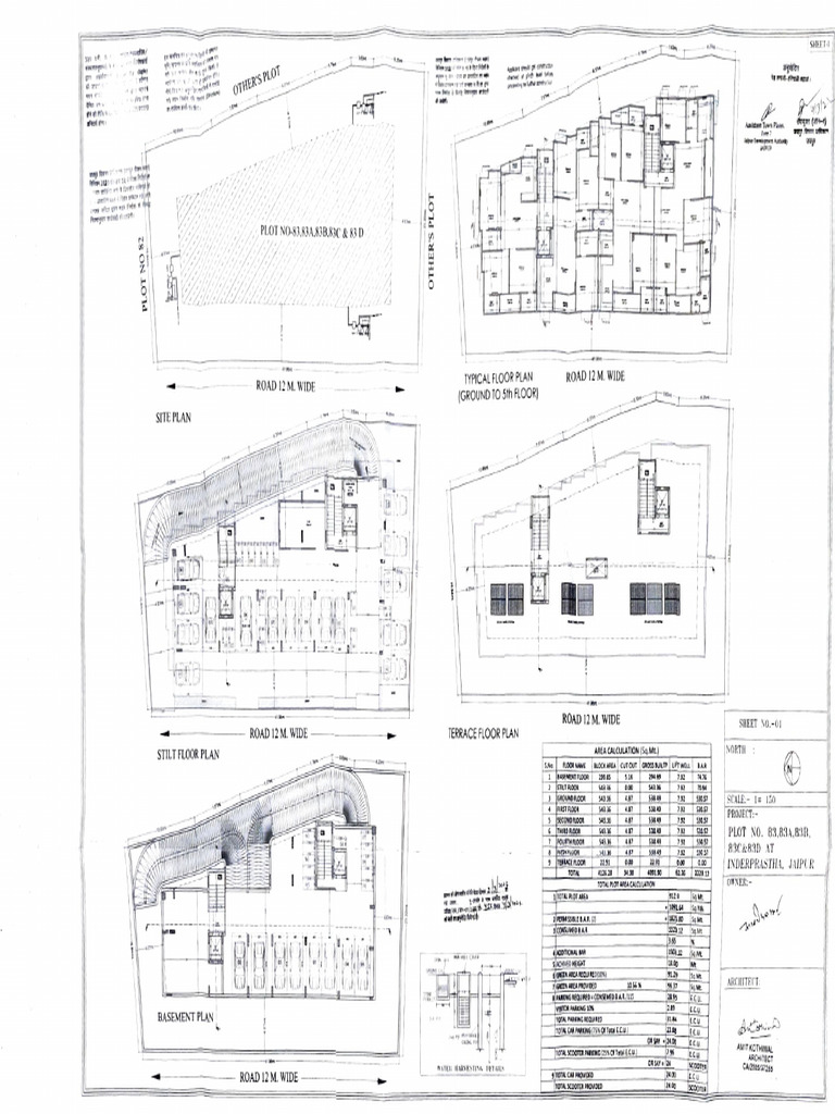 PLOT NO-83,83A, 83B, 83C & 83 D: Basement Plan | PDF