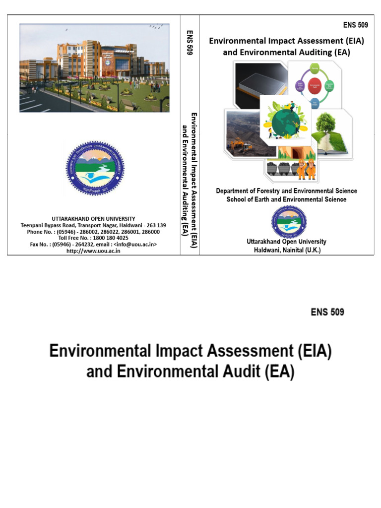 Ens 509 | PDF | Environmental Impact Assessment | Life Cycle Assessment