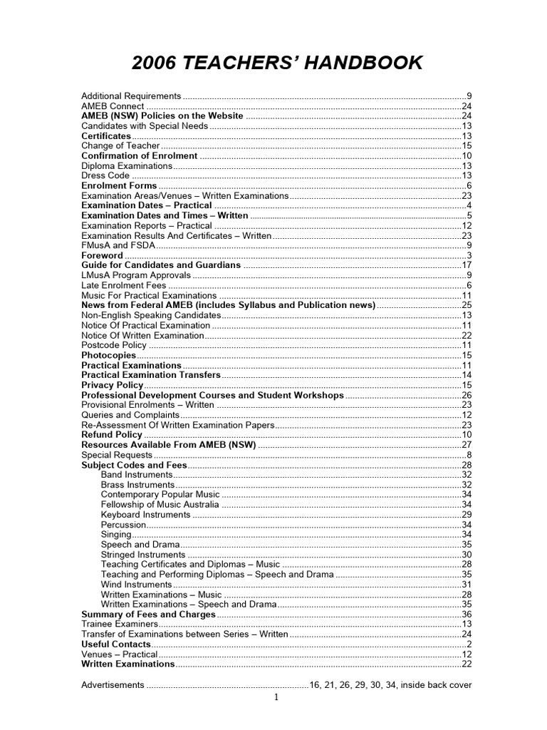 Teacher S Handbook 2006 Pdf Credit Card Cheque