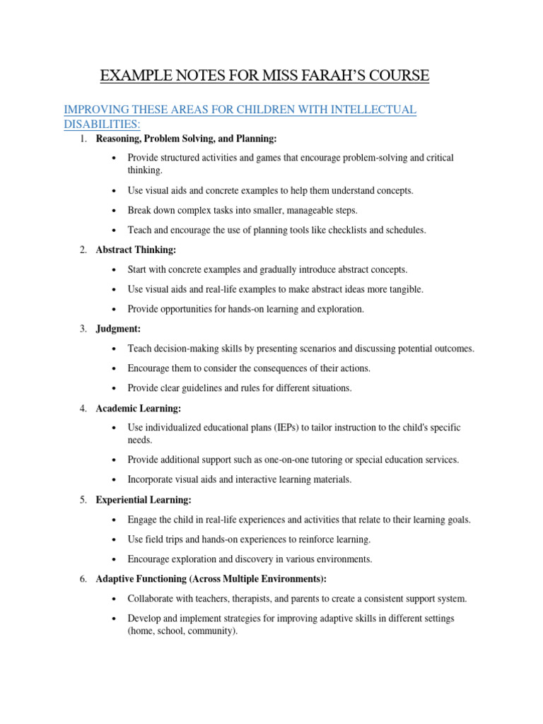 EXAMPLE NOTES FOR MISS FARAH Lecture 4 Neurodevel | PDF | Attention ...