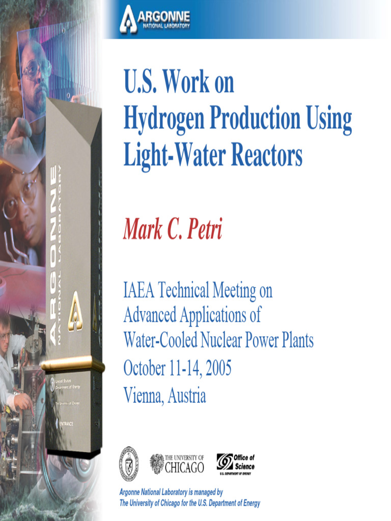 U.S. Work On Hydrogen Production Using Light-Water Reactors | PDF | Hydrogen | Hydrogen Economy