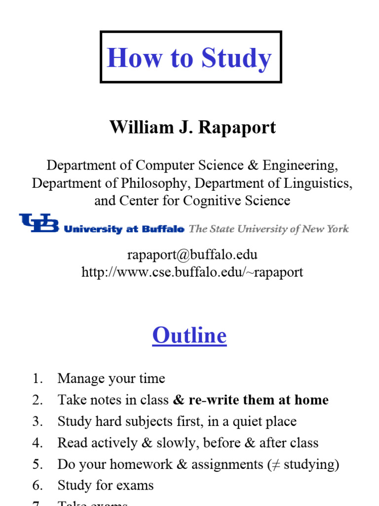 Howtostudy | PDF | Cognition | Cognitive Science