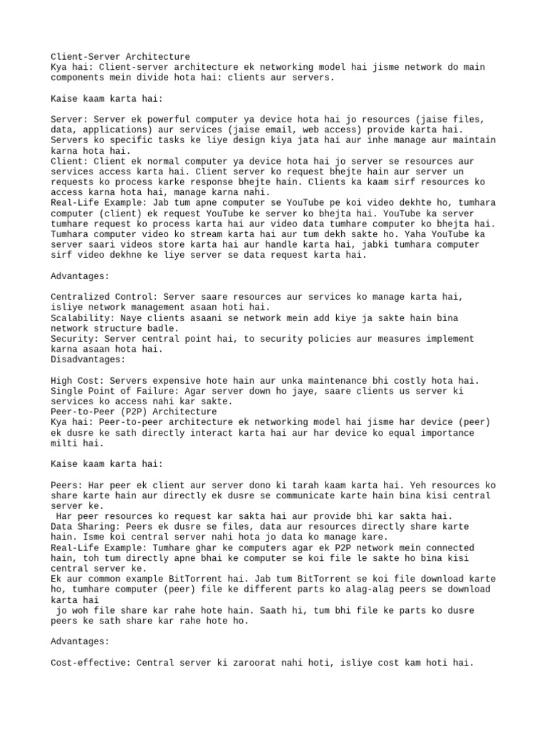 Computer Network | PDF | Peer To Peer | Client–Server Model