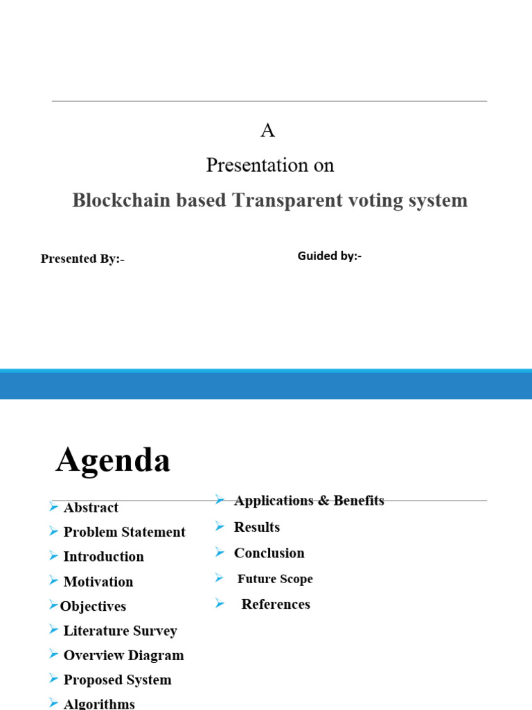 E-Voting Blockchain Final Presentation | PDF | Electronic Voting | Computing