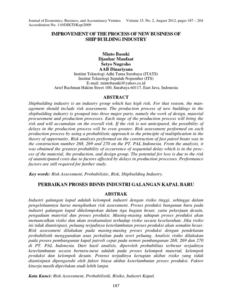 Risk Assessment in Shipbuilding Processes | PDF | Risk | Shipbuilding