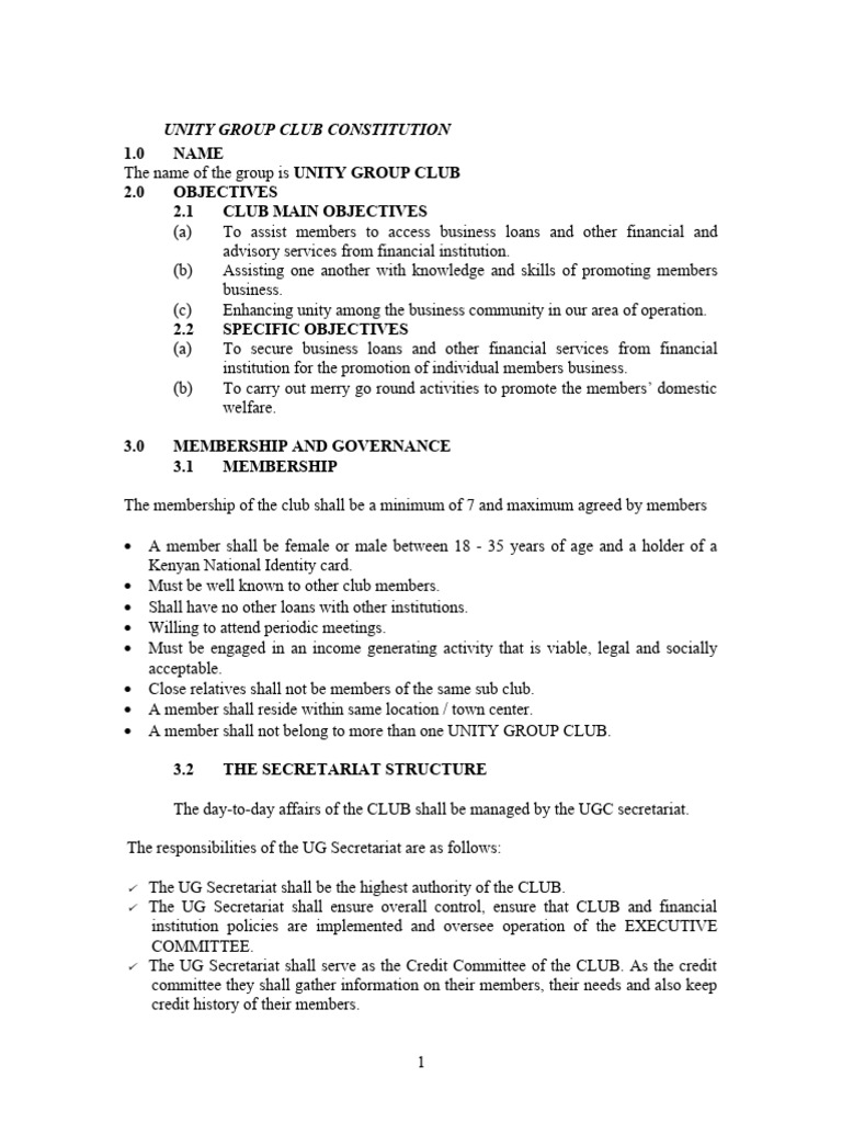 UG Constitution - Final | PDF | Loans | Credit