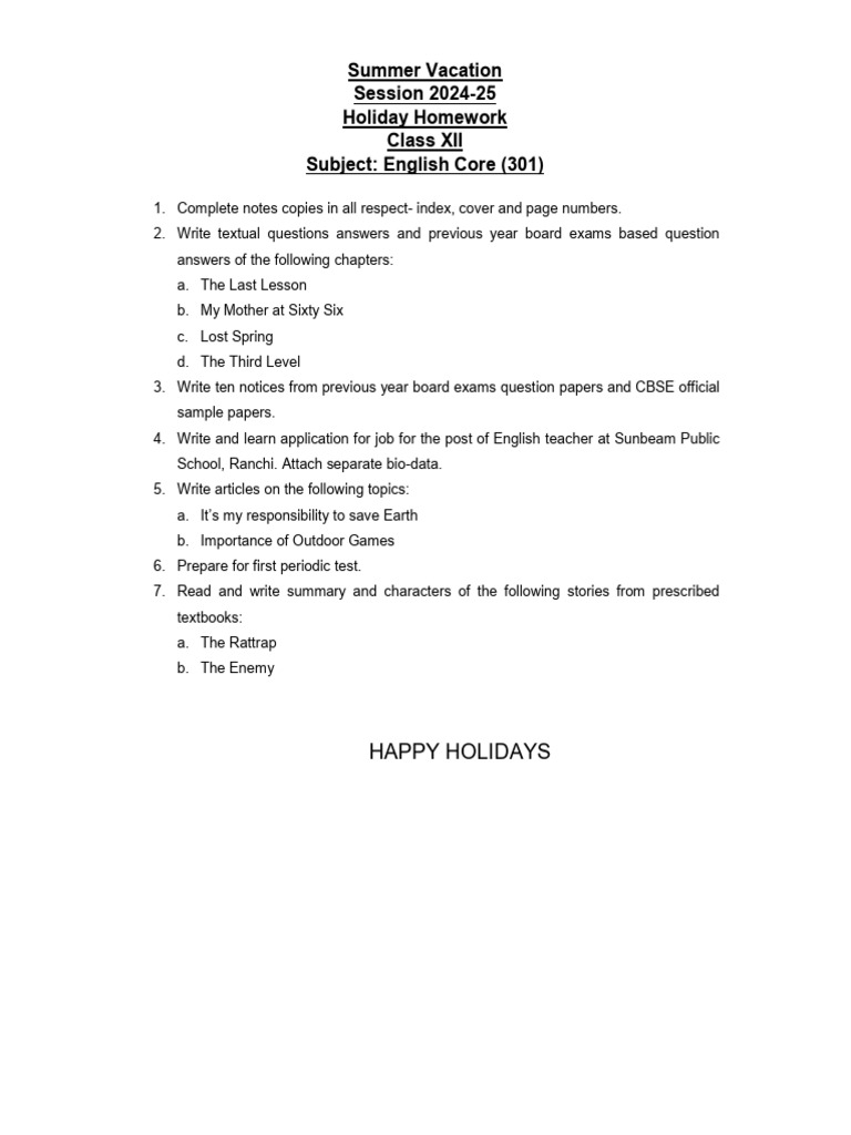 Holiday Homework - XII A | PDF | Capacitor | Capacitance