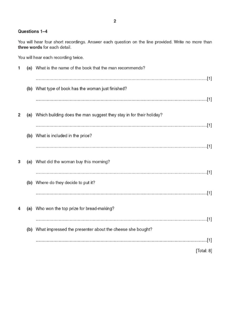 YECC Listening - 4 | PDF