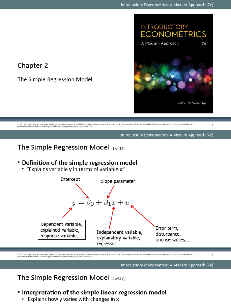 Chapter 2 Power Point Slides | PDF | Econometrics | Regression Analysis