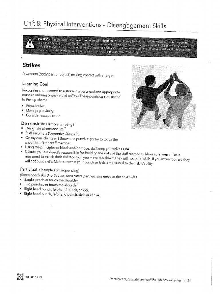 CPI Disengagement Skills | PDF