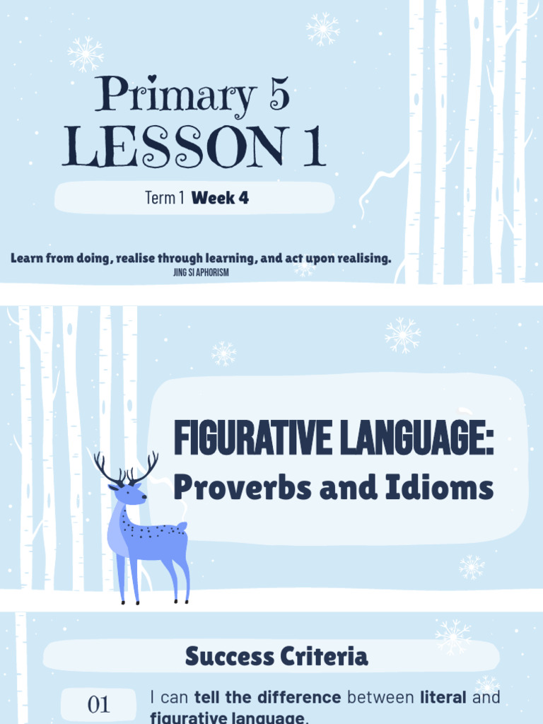 English Week 4 Lesson 1 Proverbs and Idioms | PDF | Idiom | Proverb