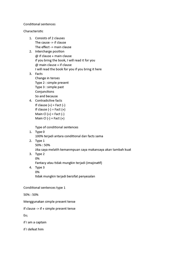 Resume Conditional Clauses | PDF | Syntax | Language Mechanics