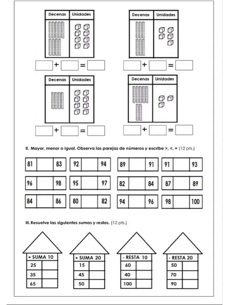 Descomponer y Componer Números 2 Basico Guía | PDF