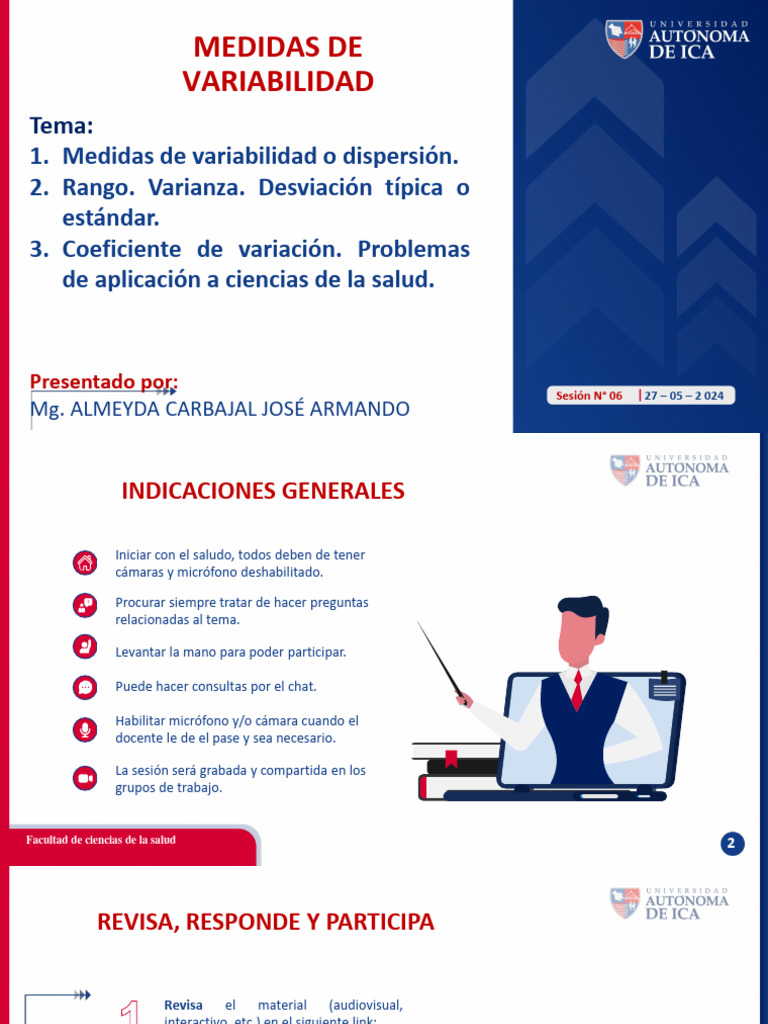 Semana #06 - Medidas de Variabilidad | PDF | Desviación Estándar ...