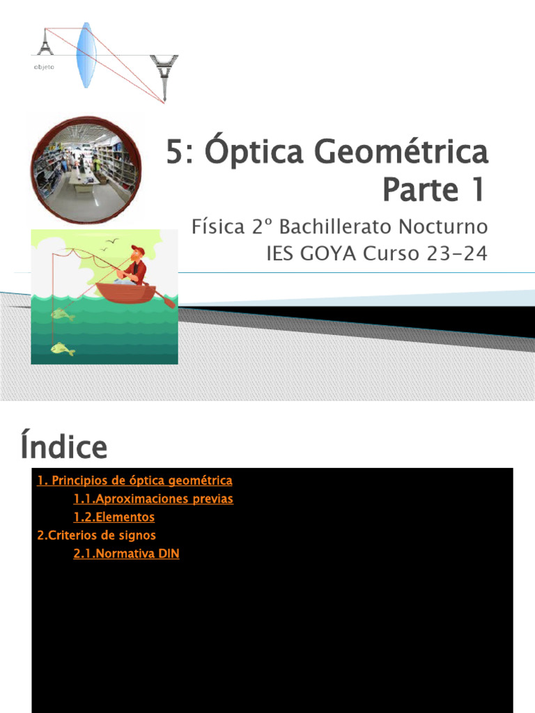 Unidad 5_ Óptica Geométrica | PDF | Óptica | Espejo