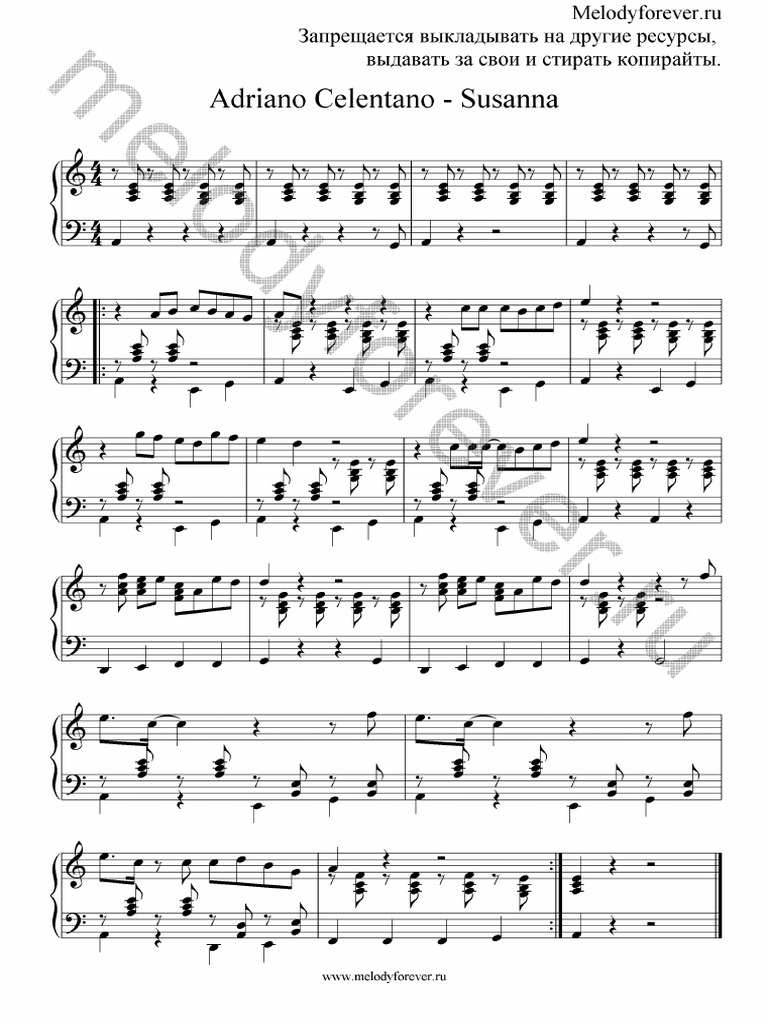 Adriano Celentano Susanna | PDF