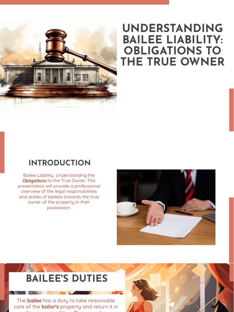 Bailee Liability: Legal Obligations Explained | PDF | Law