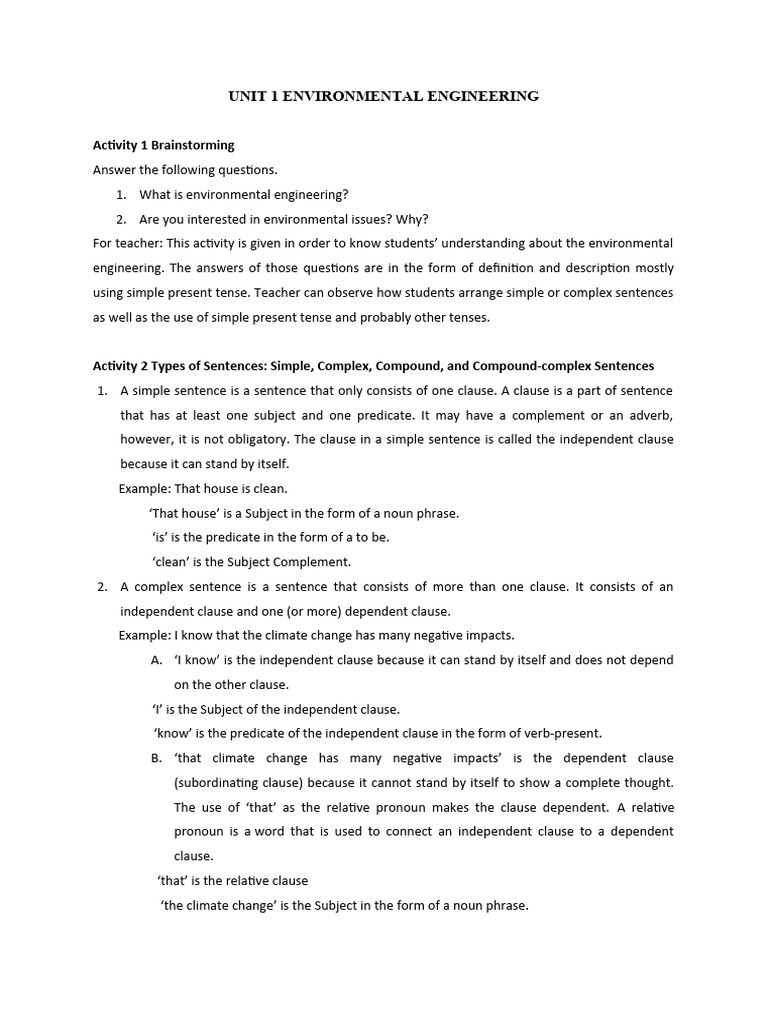 What Is Environmental Engineering | PDF | Clause | Subject (Grammar)