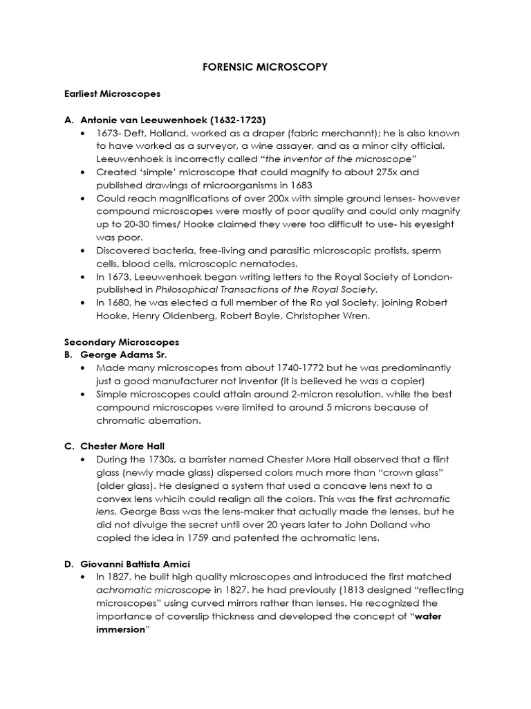 Forensic Micros | Download Free PDF | Microscope | Microscopy