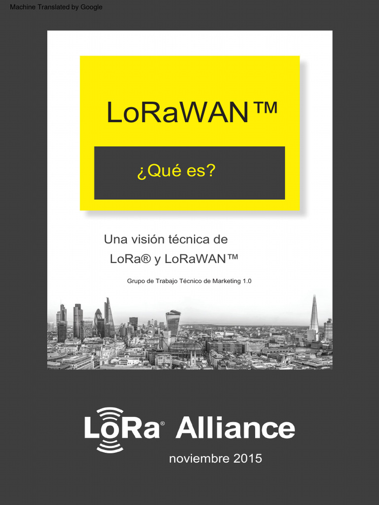 Lora Wan Que Es | PDF | Red de computadoras | Internet de las Cosas