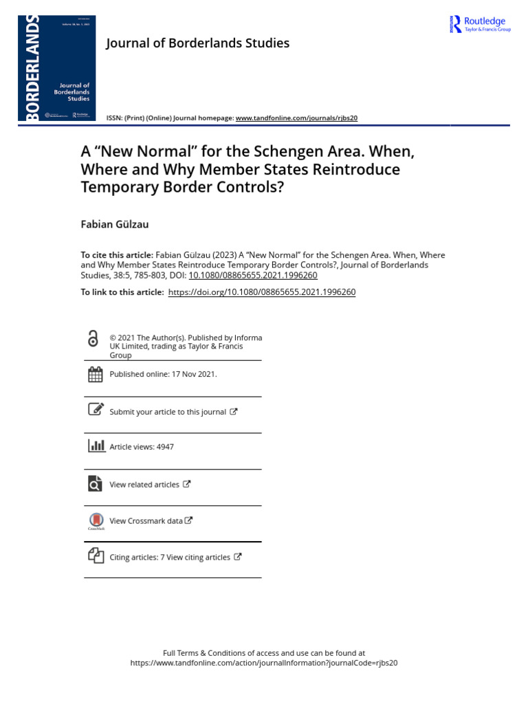 AaaA New Normal for the Schengen Area. AaaWhen Where and Why Member ... AaaA New Normal for the Schengen Area. AaaWhen Where and Why Member ...