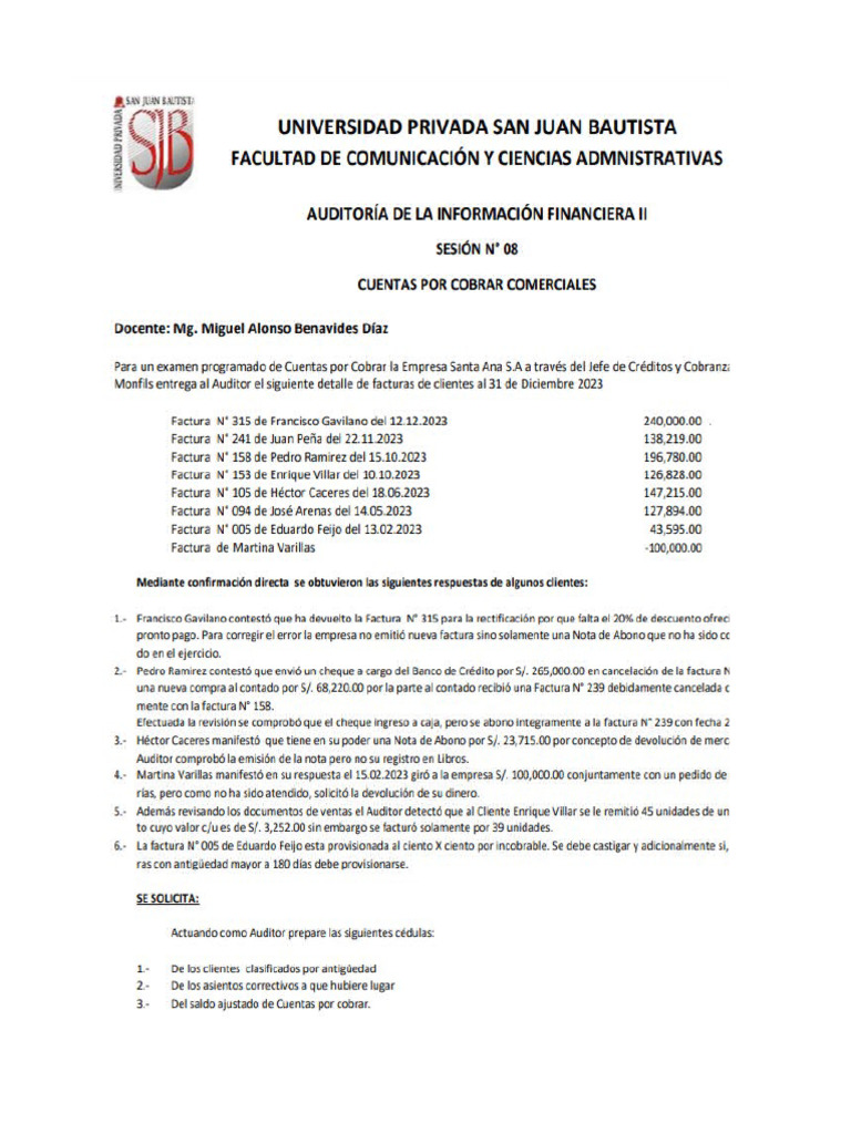 Auditoria Cta 12 | PDF | Auditoría | Contralor