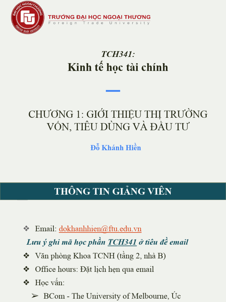 TCH341 chÆÆng 1 Lecture 1 3 | PDF