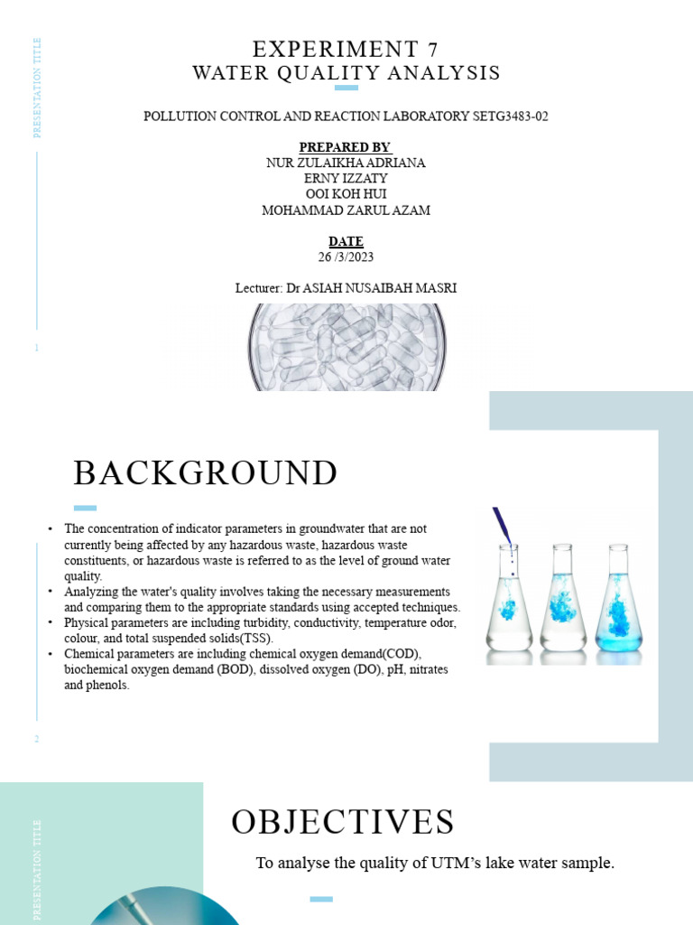 Experiment 7 - Lab Pollution | PDF | Ph | Water