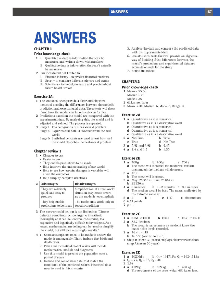 0 - IAL S1 Textbook Answers | PDF