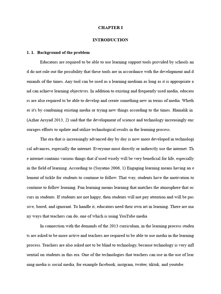 Proposal CHAPTER I | Download Free PDF | Narrative | Cognition