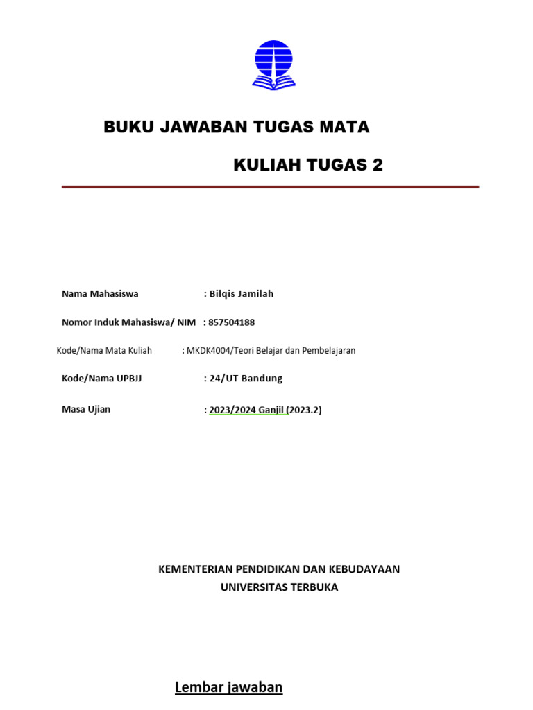 BJT MKDK tt2 | PDF