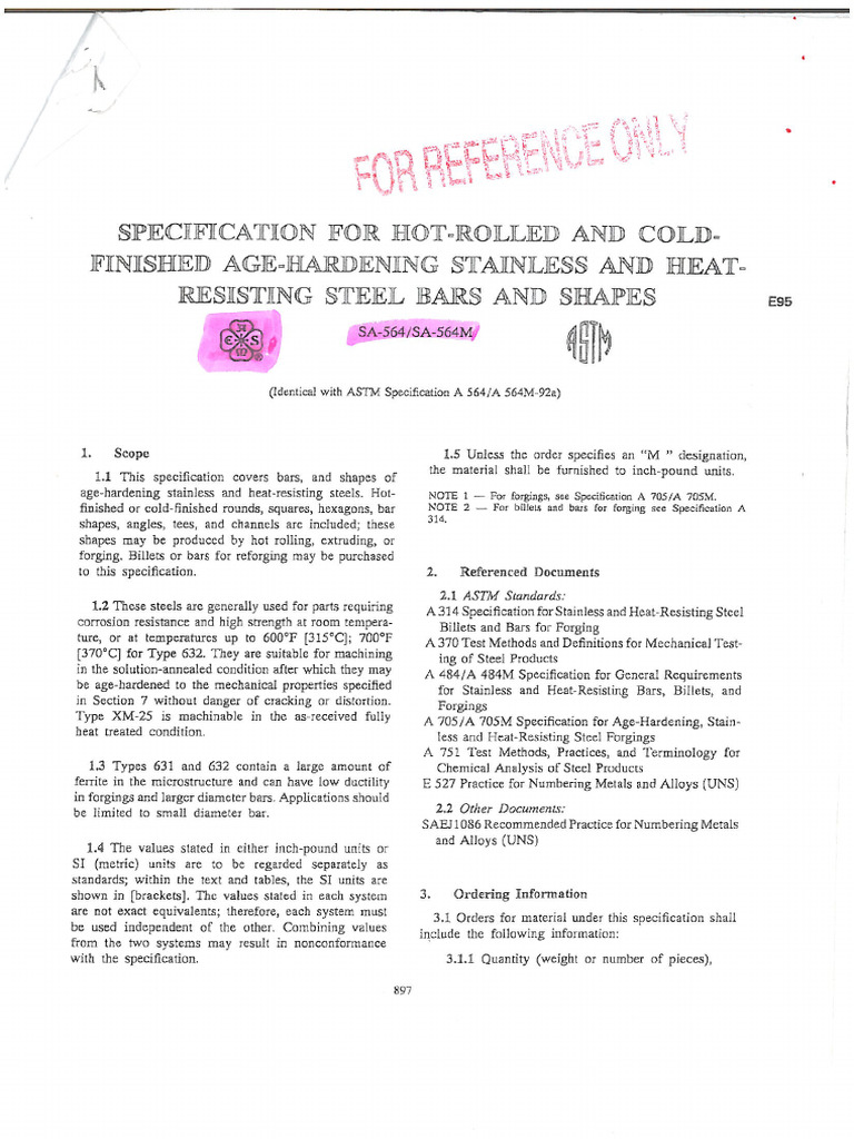 Asme 564 Sa-564m | PDF