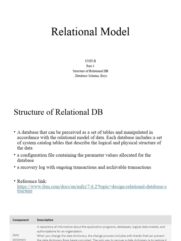 Unit2-Relational Model-Part1 | PDF | Relational Database | Relational Model