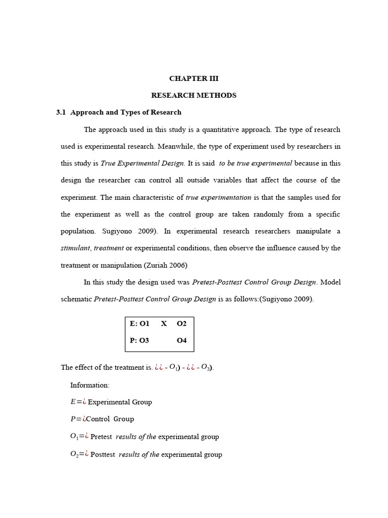 Proposal Chapter III | PDF | Validity (Statistics) | Experiment