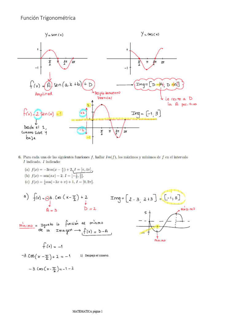 RESUMEN Funciones Trigonométricas | PDF | Funciones trigonométricas ...