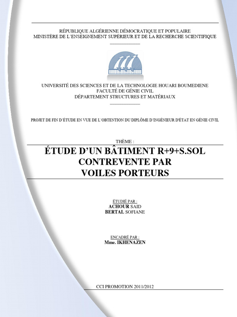 Pfe Final en PDF | PDF | Béton | Élasticité (Physique)