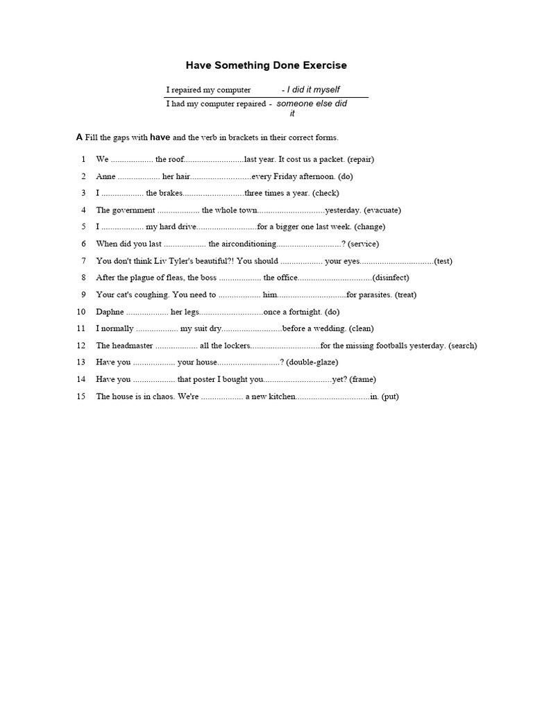 Have STH Done / Passives | PDF