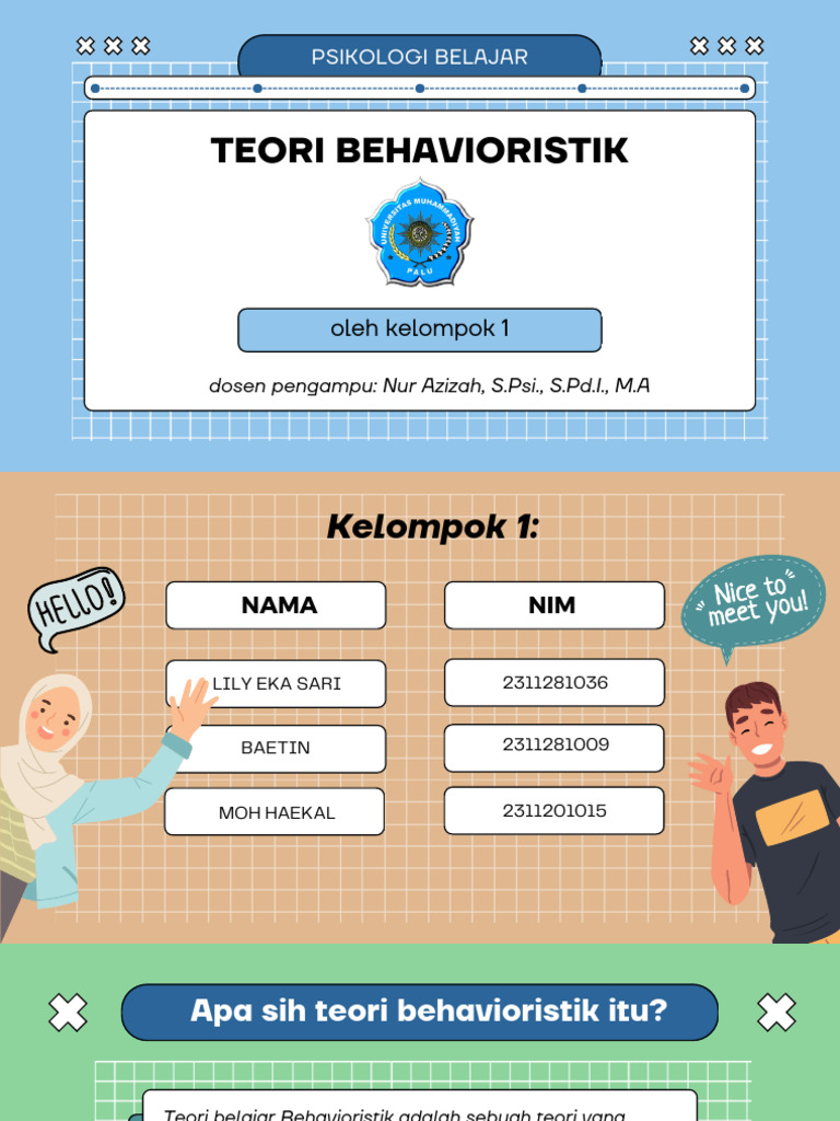 Kelompok 1 Teori Behavioristik | PDF | Karier & Perkembangan