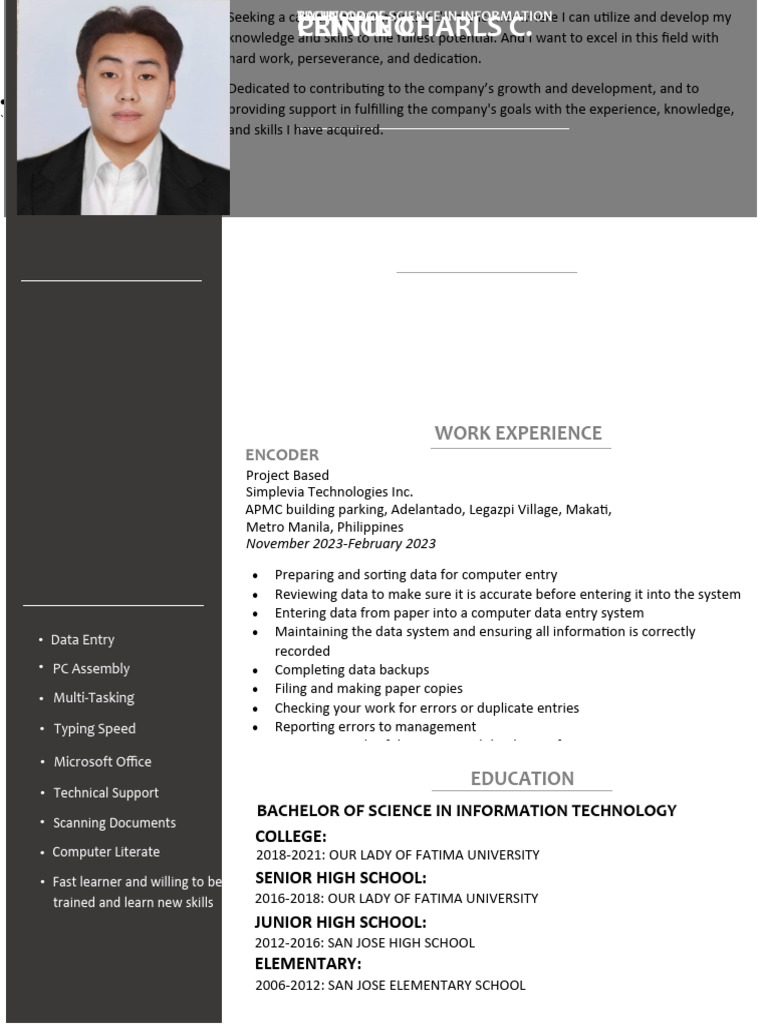 Centino Cv | PDF | Computing | Information Technology