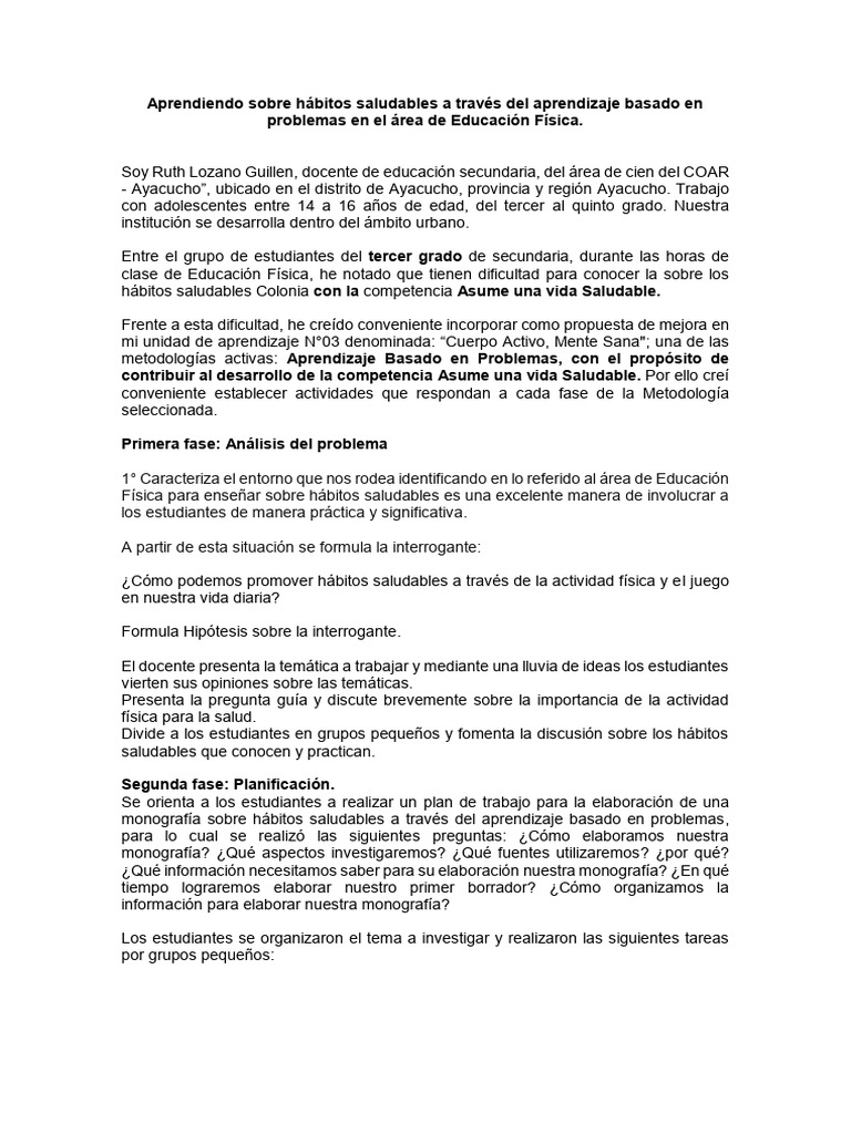 Produ Final Ruth Lozano Metodologias Activa | PDF | Maestros | Aprendizaje