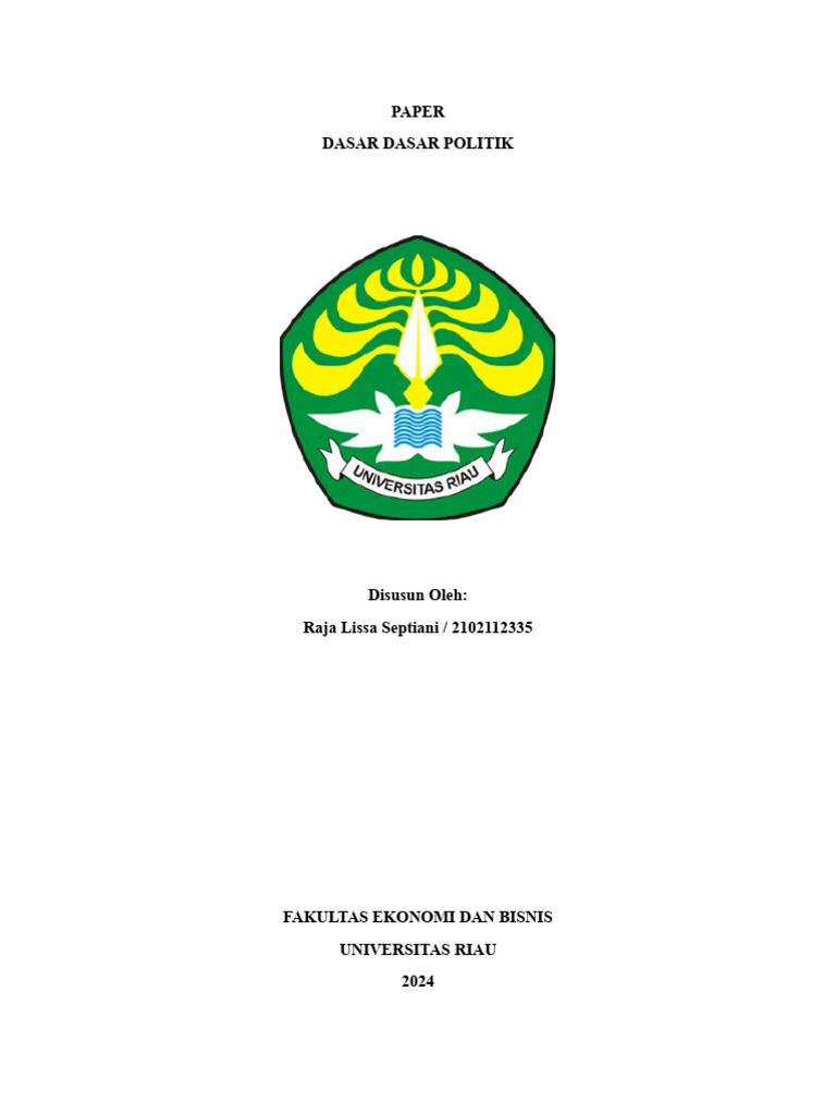 Paper Dasar Dasar Politik Baru BGT | PDF | Pengelolaan Keuangan & Uang | Ilmu Sosial