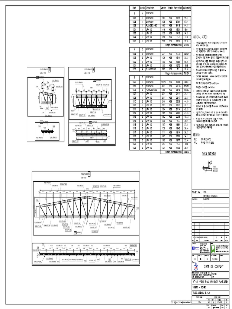 2105-Gen-Cv-Drw-060 - R0 - Shelter - Truss Assembly 3-4-6 | PDF ...