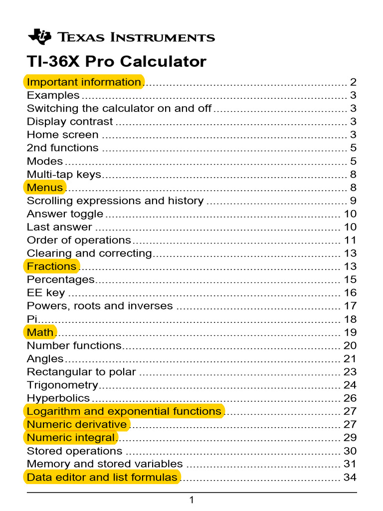 TI-36X Pro Calculator User Guide | PDF | Statistics | Regression Analysis
