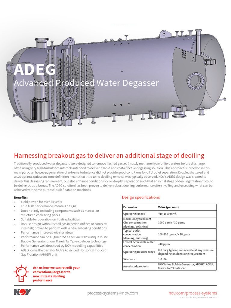 NOV - Advanced-Produced-Water-Degasser-Data-Sheet | PDF