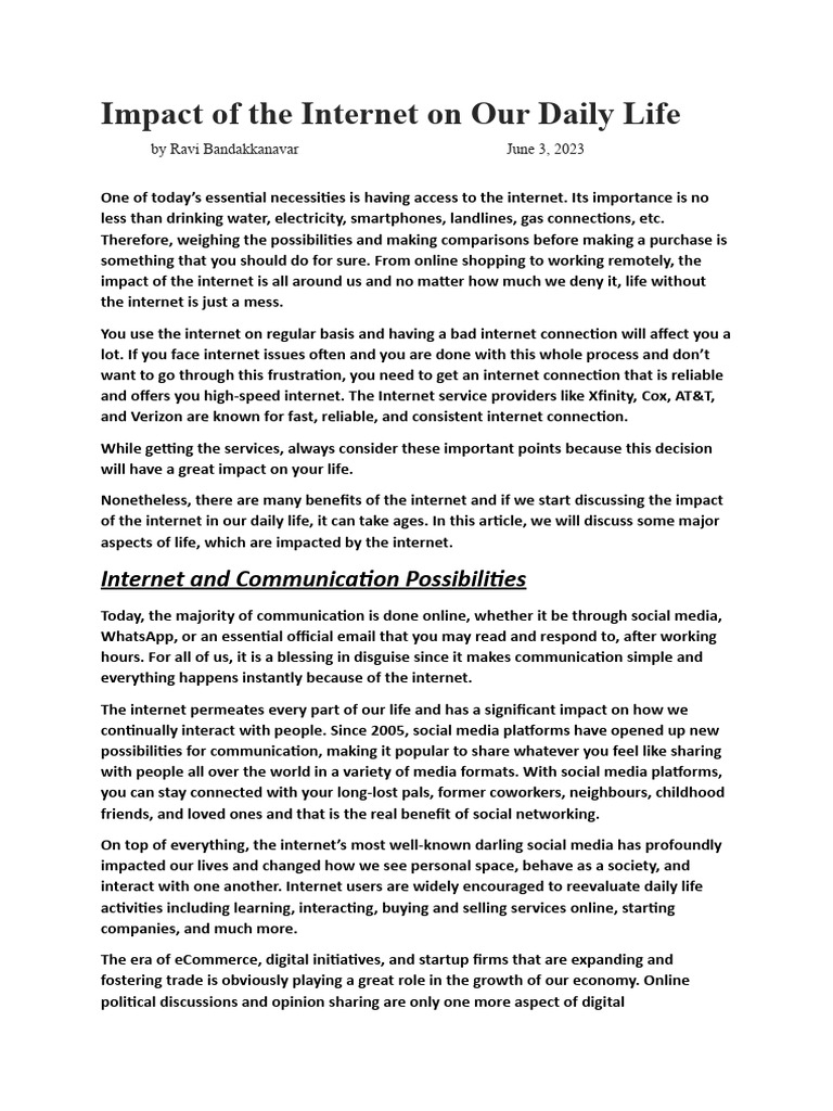 Internet Article | PDF | Internet | Social Media