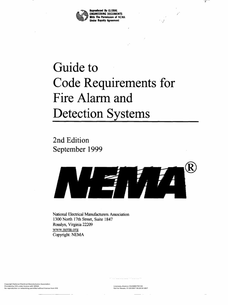 NEMA GUIDE CODE Fire Alarm & Detection System | PDF | Safety | Engineering