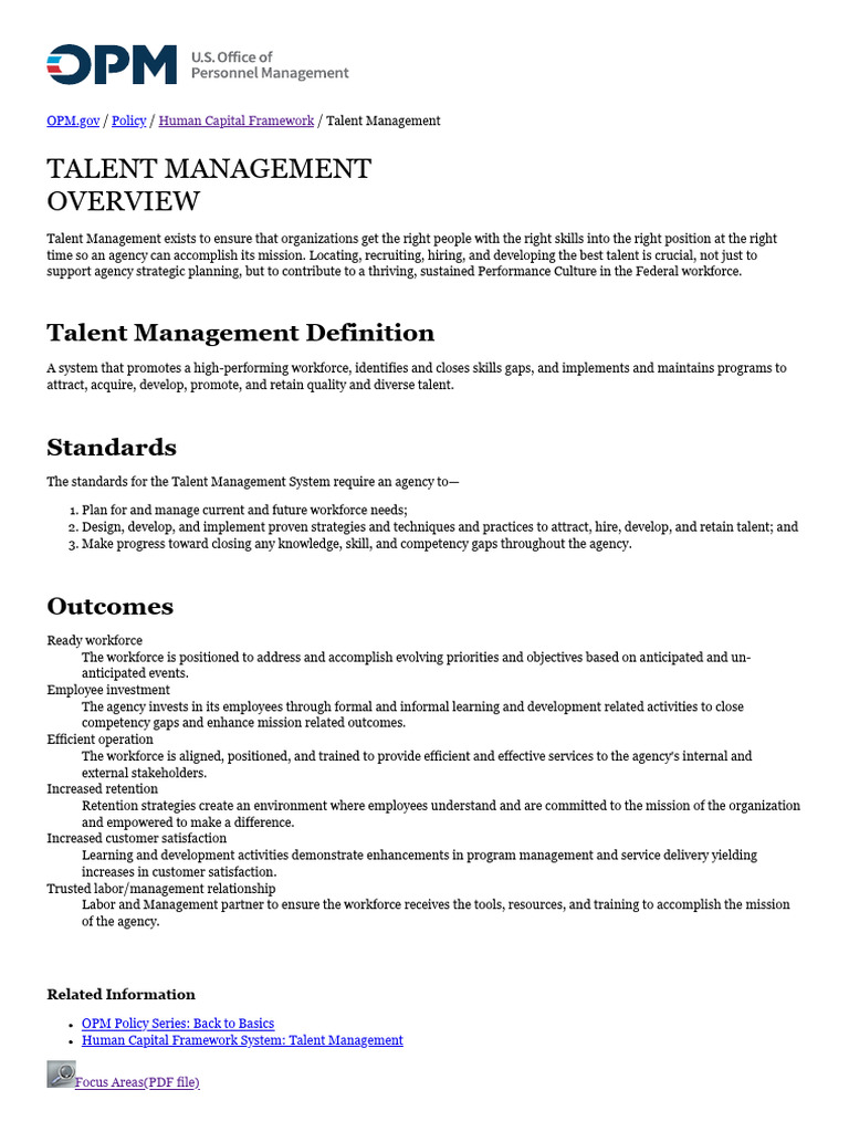 OPM - Office of Personnel Management - The Structure of The Human ...