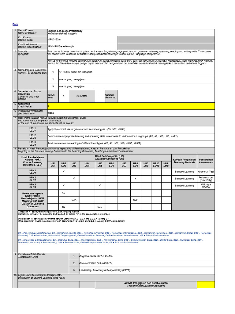 MK MPU3122m English Language Proficiency - Kemas Kini Jun 2023 - PSELCF ...