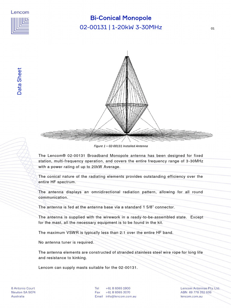 Biconical Monopole | PDF | Antenna (Radio) | Radio Technology