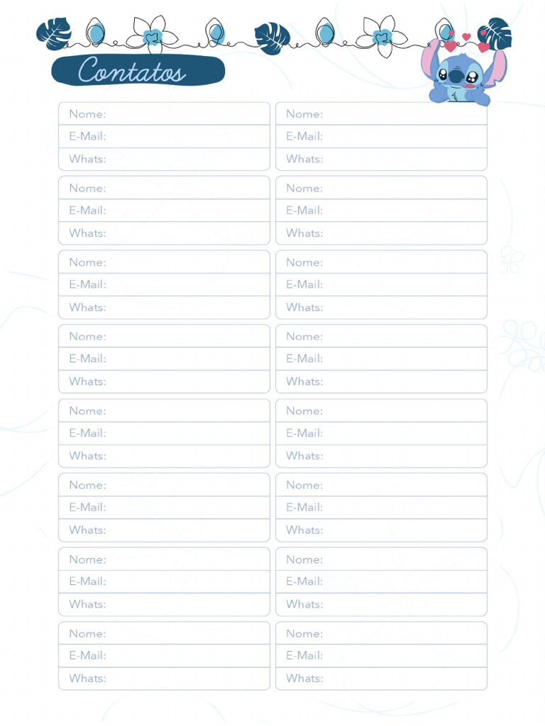 Planner Diario Stitch-5 | PDF